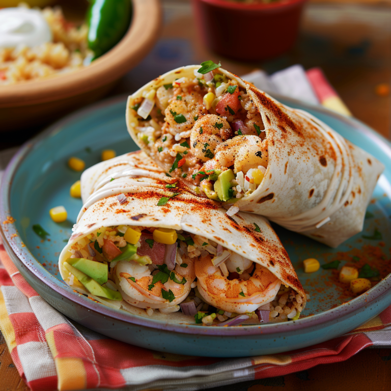 Delicious Old Bay Shrimp Burritos Recipe - Momy Cooks