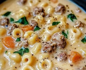 Creamy Parmesan Italian Sausage Ditalini Soup Recipe - Momy Cooks