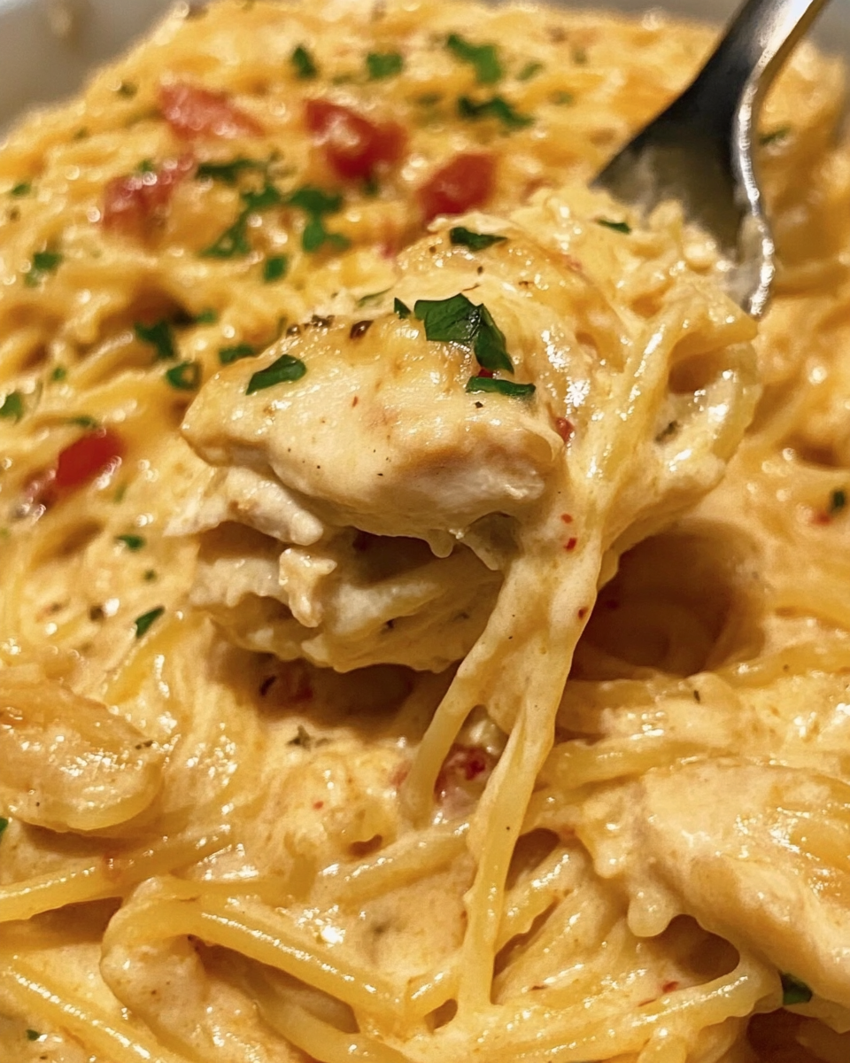 Chicken Spaghetti with Rotel and Velveeta: A Creamy, Cheesy Delight ...