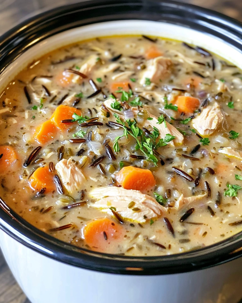 Slow Cooker Chicken Wild Rice Soup: A Comforting and Creamy Meal - Momy ...