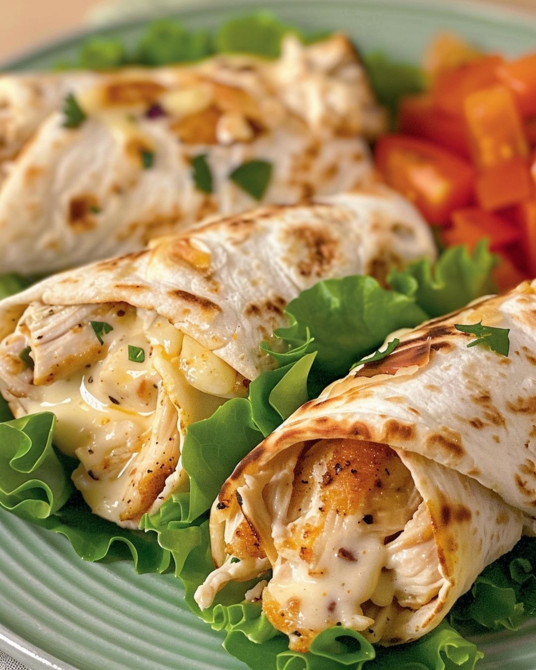 Chicken Garlic-Parmesan WrapsSavory Wraps Packed with Flavor and ...