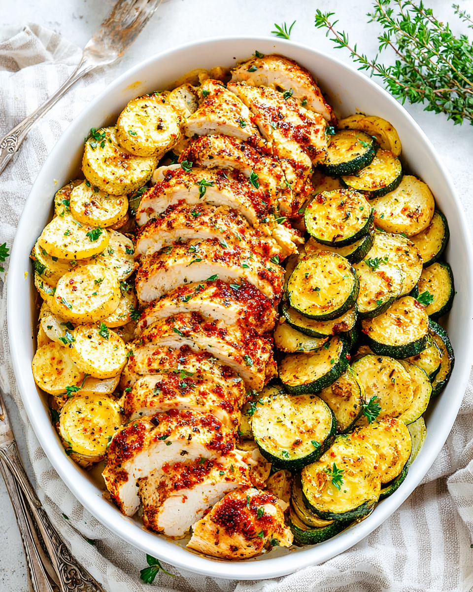 Easy Baked Chicken and Zucchini Recipe with ginger-soy — Big – Momy Cooks