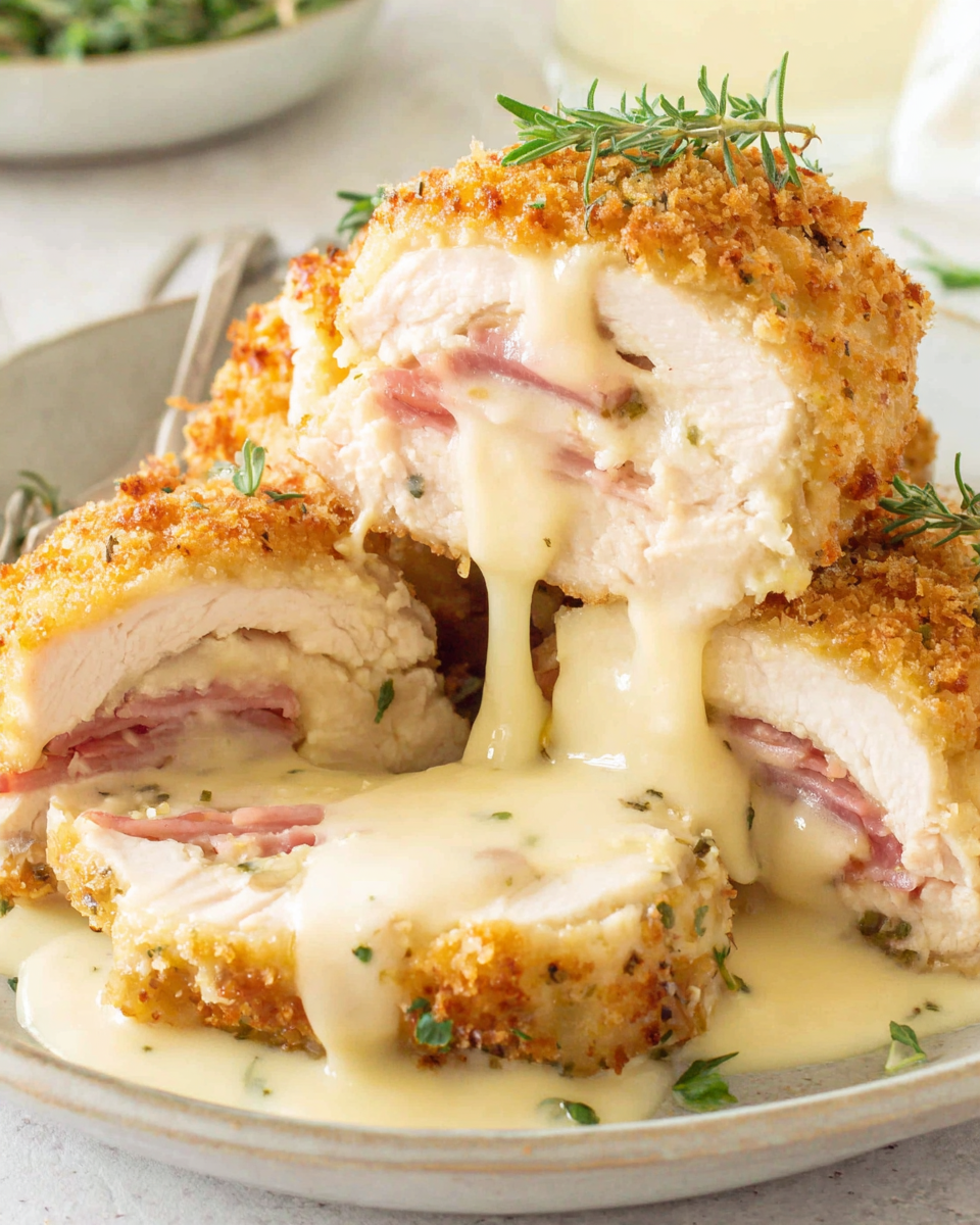 Easy Creamy Chicken Cordon Bleu Creamy • sheet-pan ease - Momy Cooks