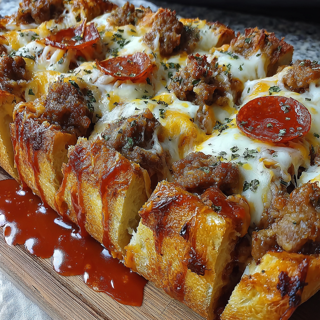 Meat Lovers Pizza Bread – A Hearty, Cheesy Feast for Every Pizza Fan ...