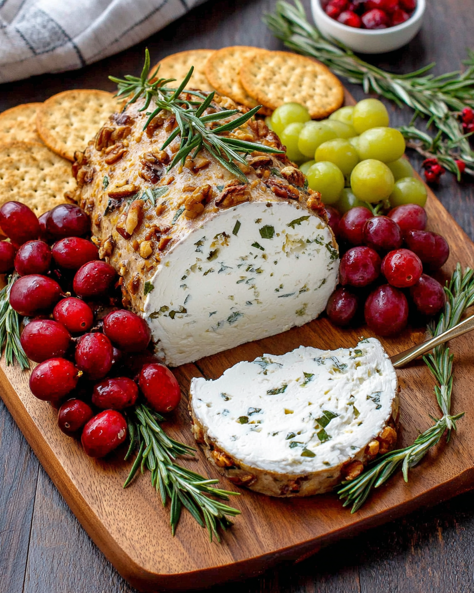 Festive Holiday Antipasto Cream Cheese Log Recipe - Momy Cooks